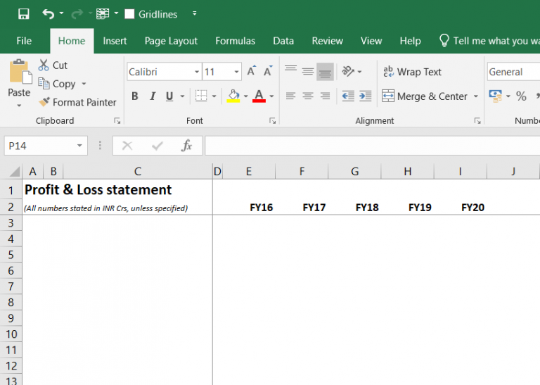 Excel workbook setup – Varsity by Zerodha