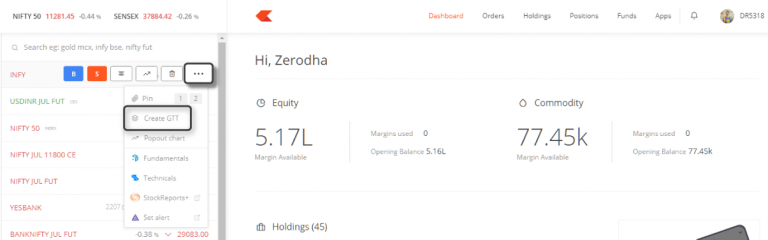 Introducing GTT – Good Till Triggered orders – Z-Connect by Zerodha